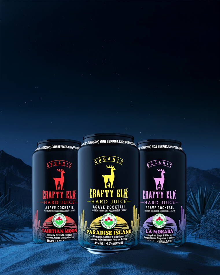 Crafty Elk Hard Juice | Organic, Gluten-Free Vodka & Agave Craft Cocktails